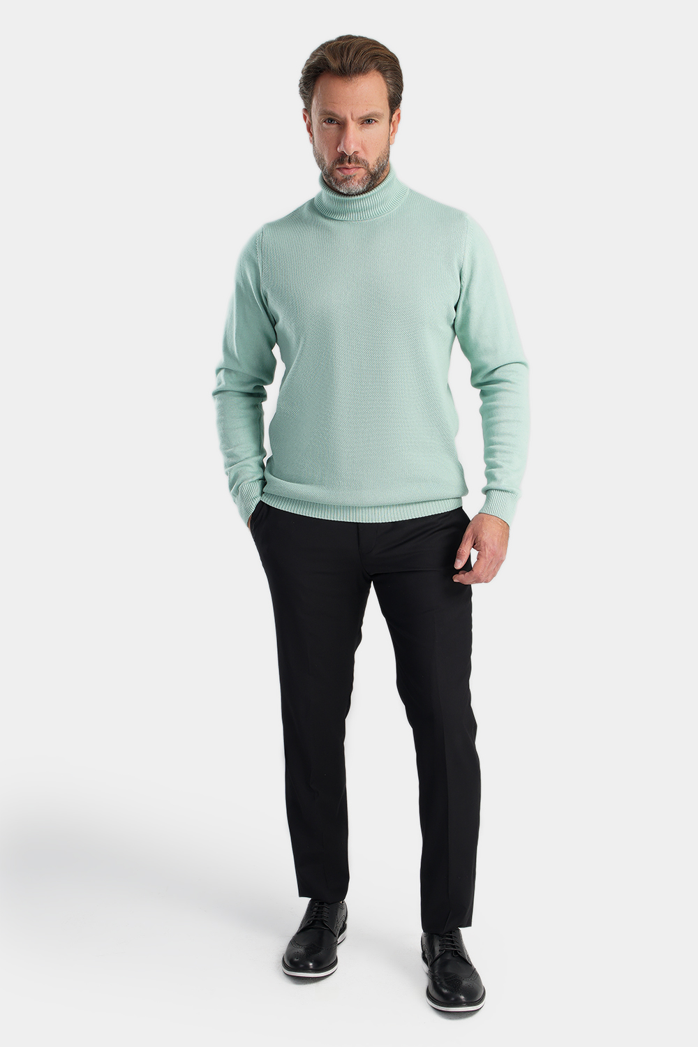 Regular Fit Pullover Light Green - TIE HOUSE