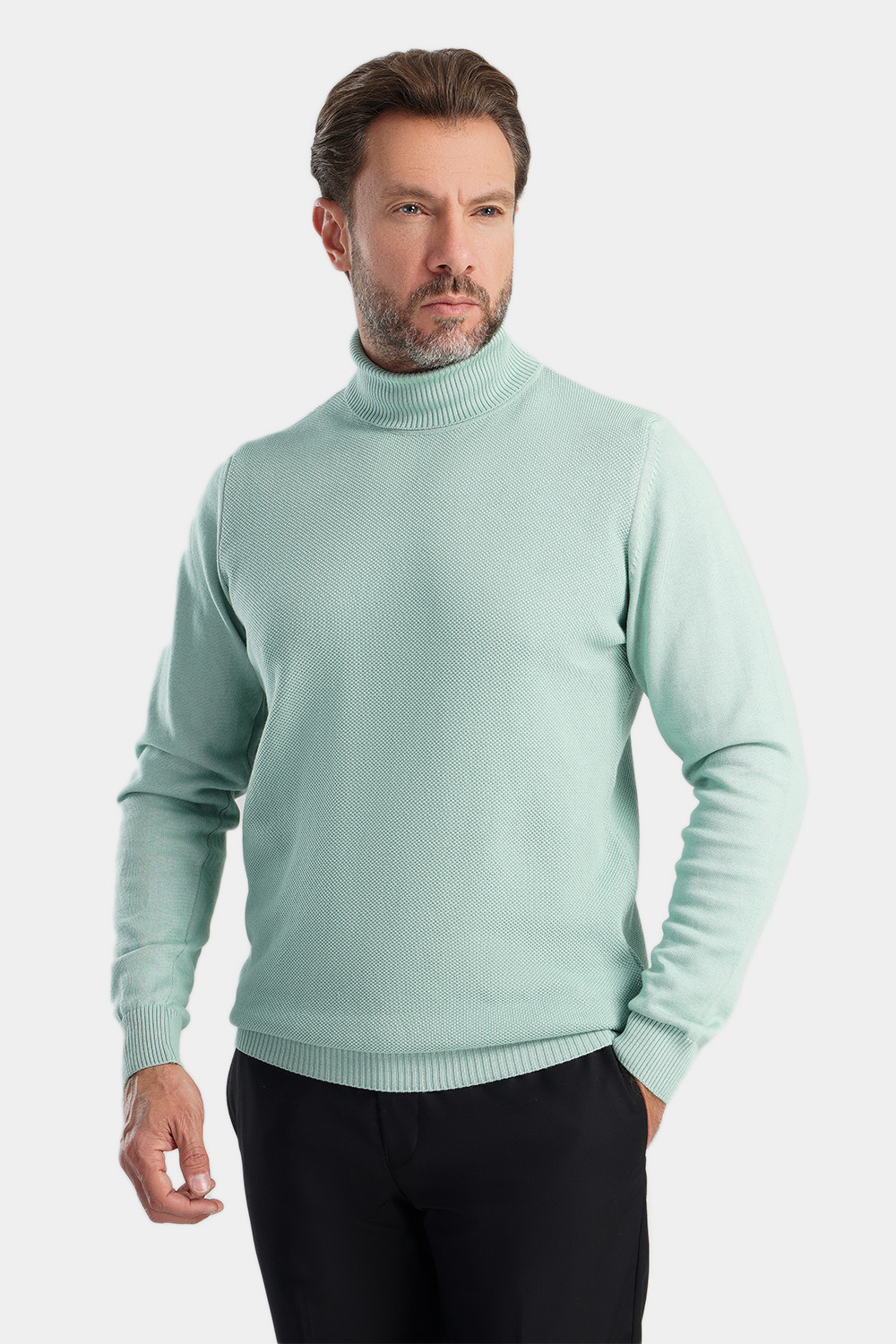 Regular Fit Pullover Light Green - TIE HOUSE