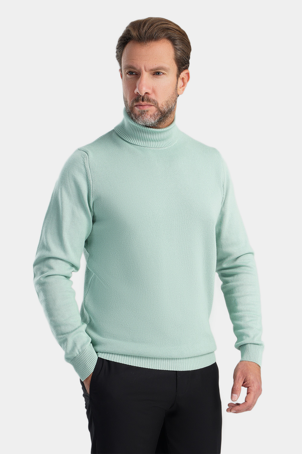 Regular Fit Pullover Light Green - TIE HOUSE