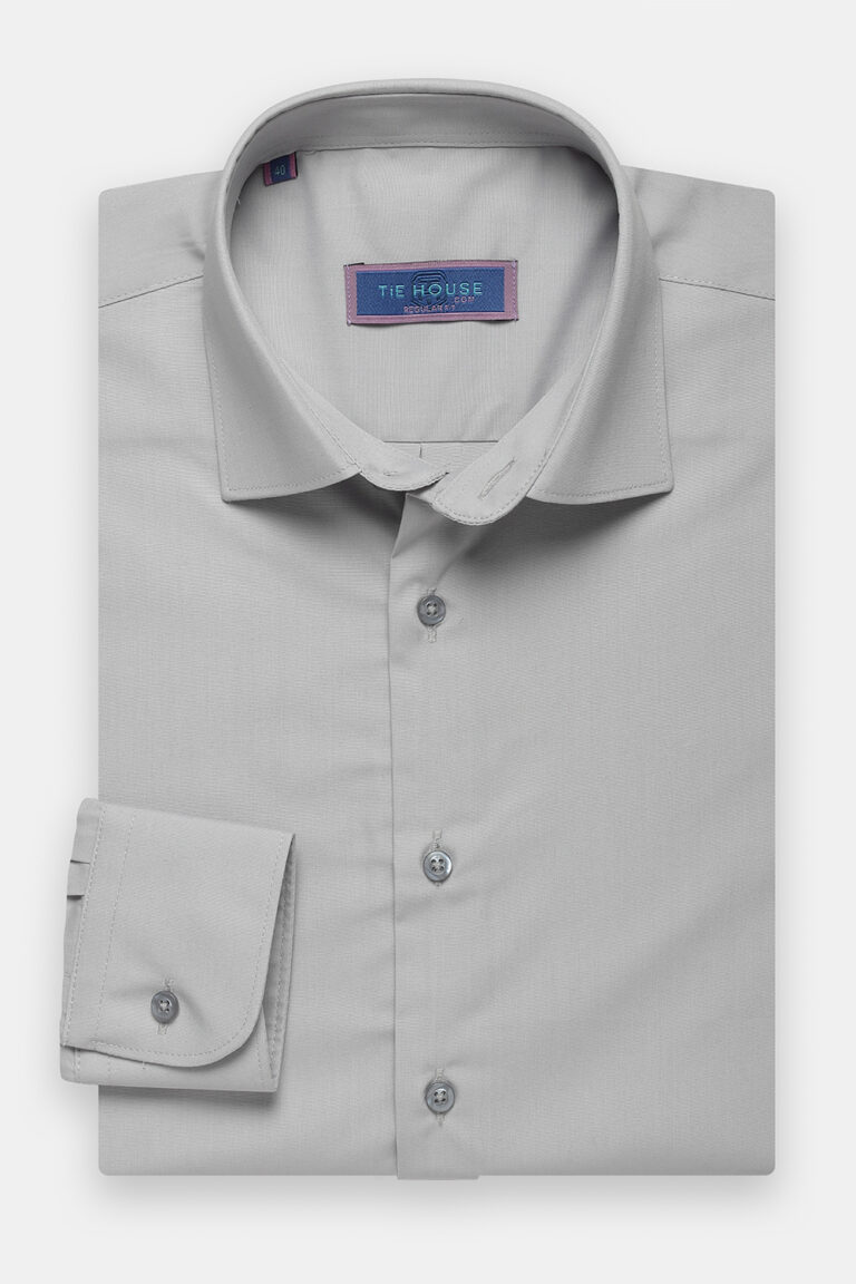 Classic Shirt Regular Fit Light Gray - TIE HOUSE