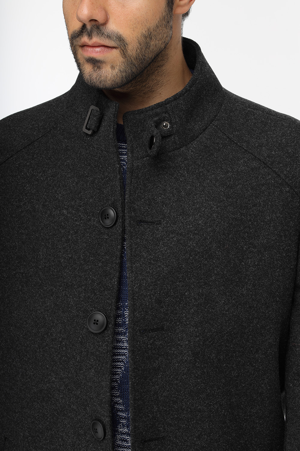 Regular Fit Coat Black - TIE HOUSE