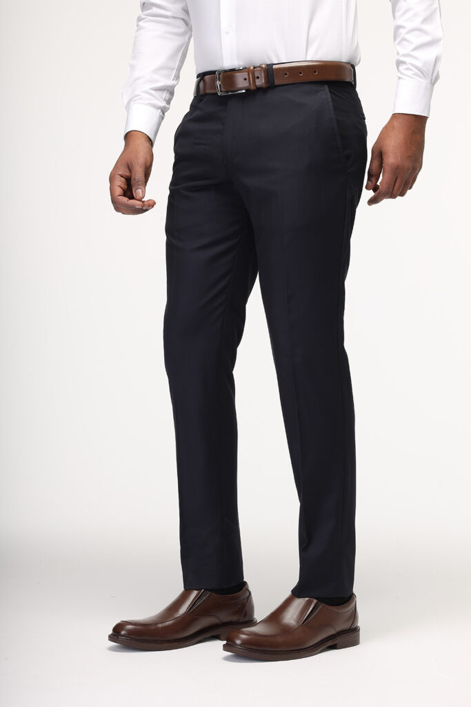Slim Fit Classic Pants Dark Blue - TIE HOUSE