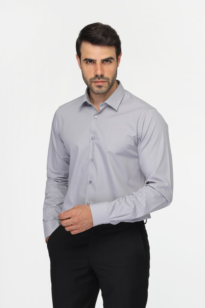 Classic Shirt Slim Fit Light Gray - TIE HOUSE