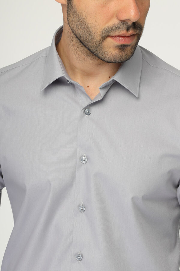 Classic Shirt Slim Fit Light Gray - TIE HOUSE