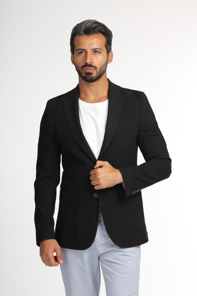 Slim Fit Blazer Black - TIE HOUSE