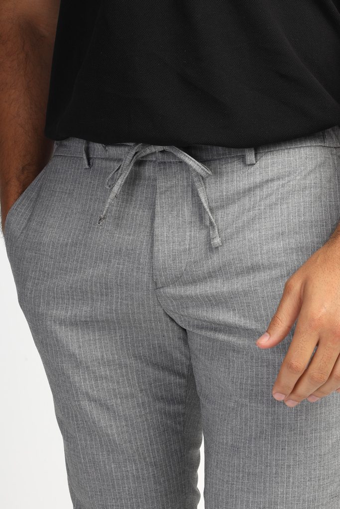 Slim Fit Classic Pants Light Gray - TIE HOUSE