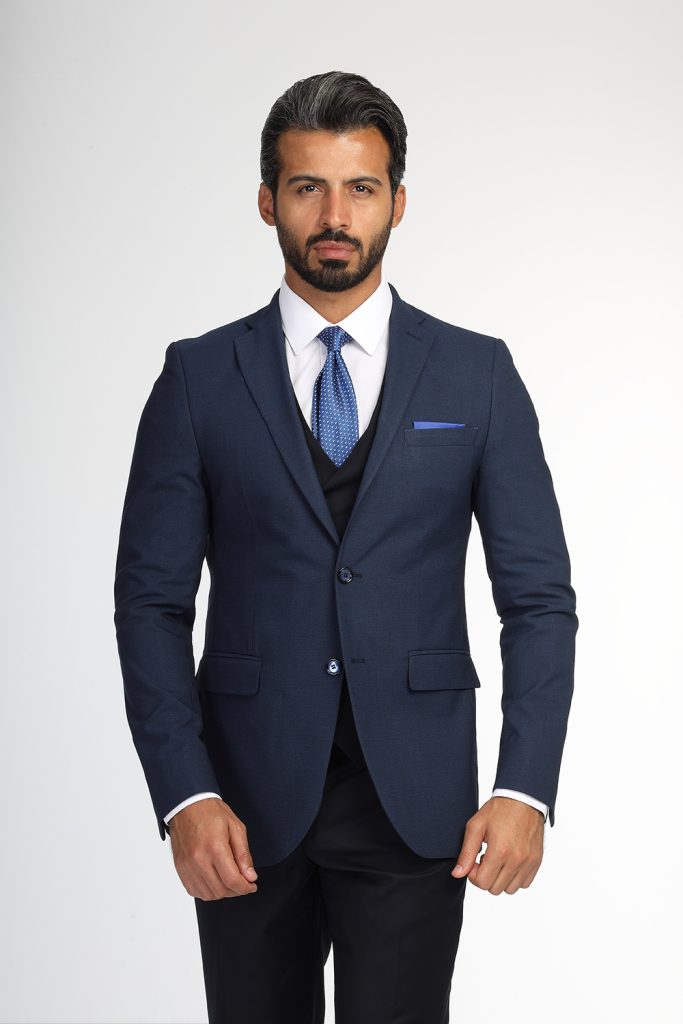 Slim Fit Suit Dark Blue - TIE HOUSE