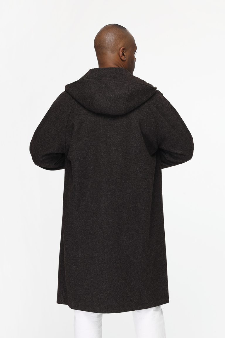 Over Size Coat Dark Brown - TIE HOUSE