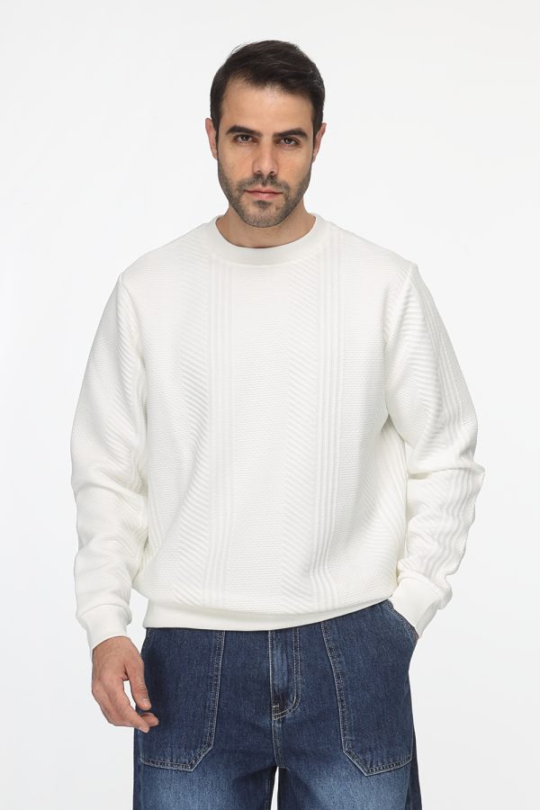 Regular Fit Sweat Shirt Off White - TIE HOUSE