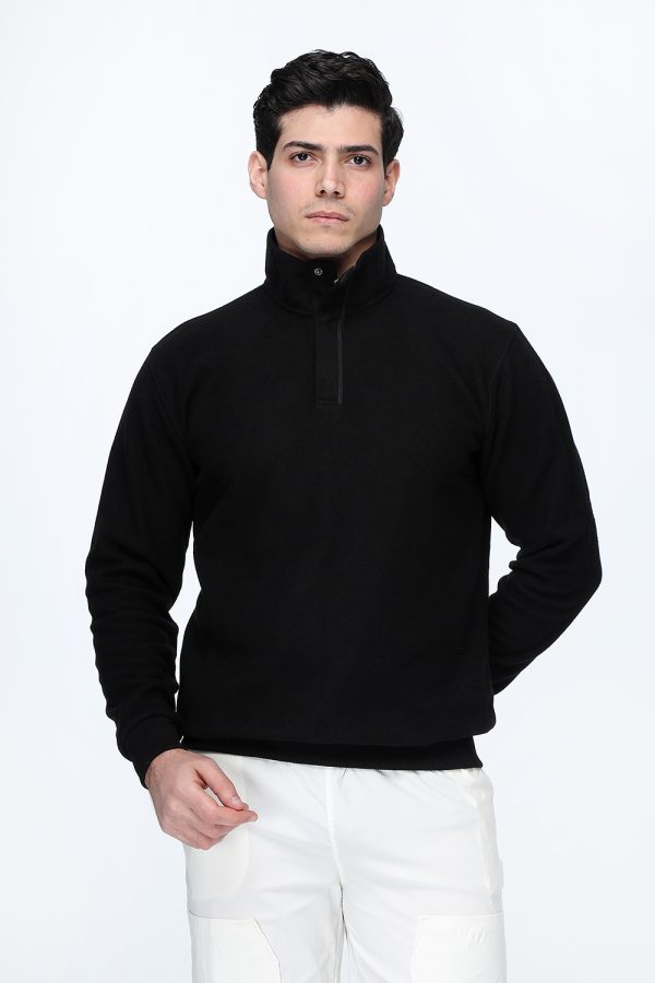 Regular Fit Sweat Shirt Black - TIE HOUSE