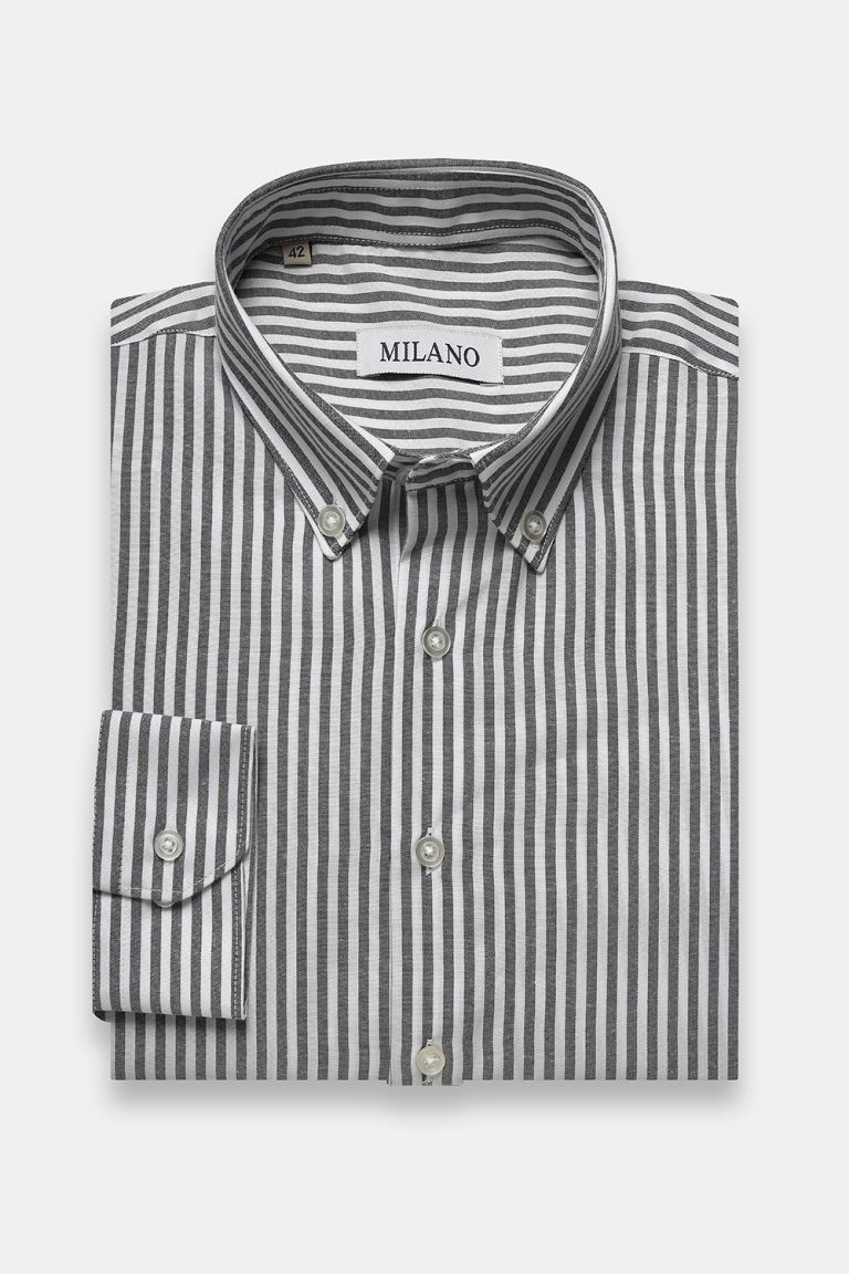 Milano Shirt Regular Fit Gray - TIE HOUSE