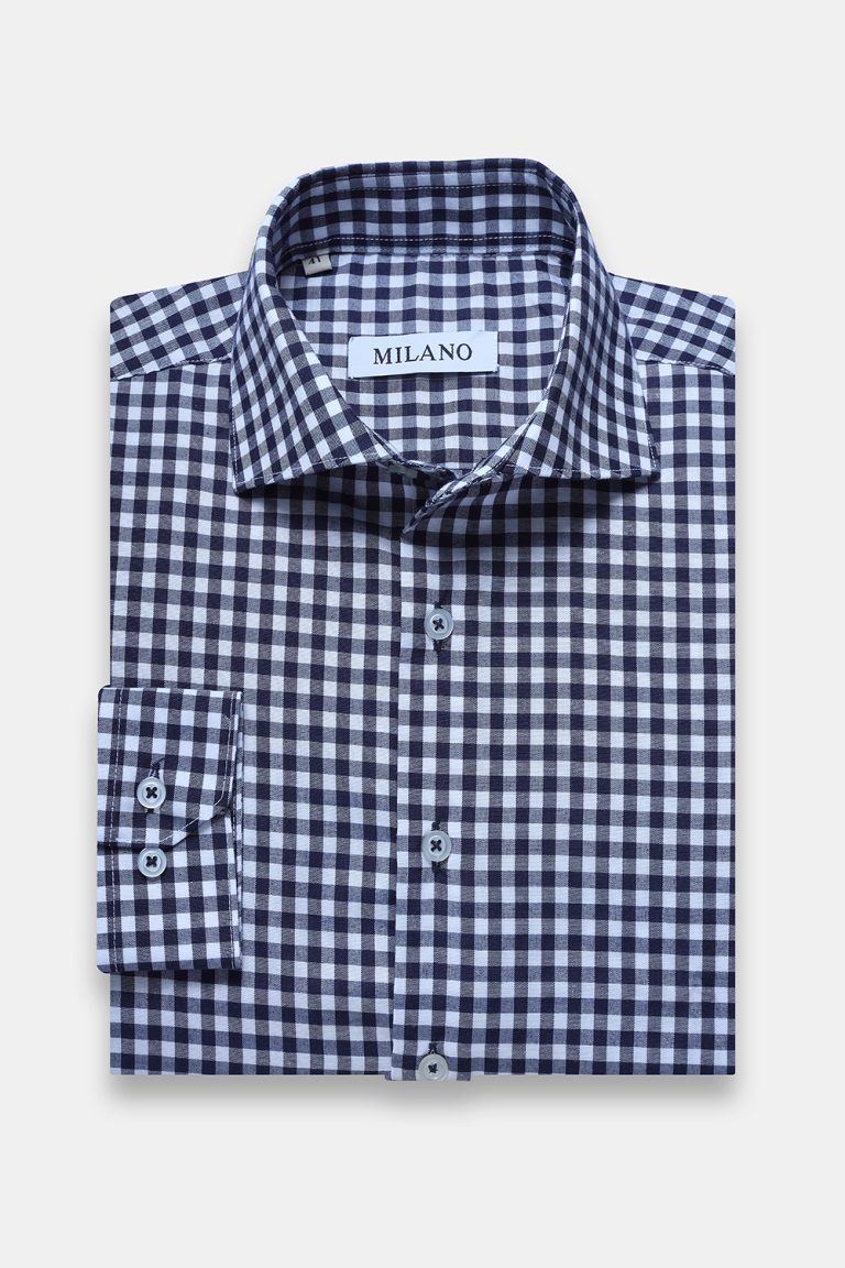 Milano Shirt Regular Fit Dark Blue - TIE HOUSE